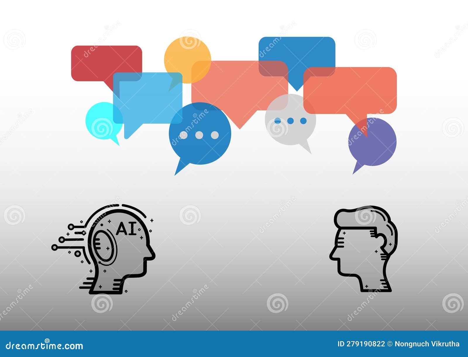 Business Learning Concept Conversation between Humans and Artificial ...