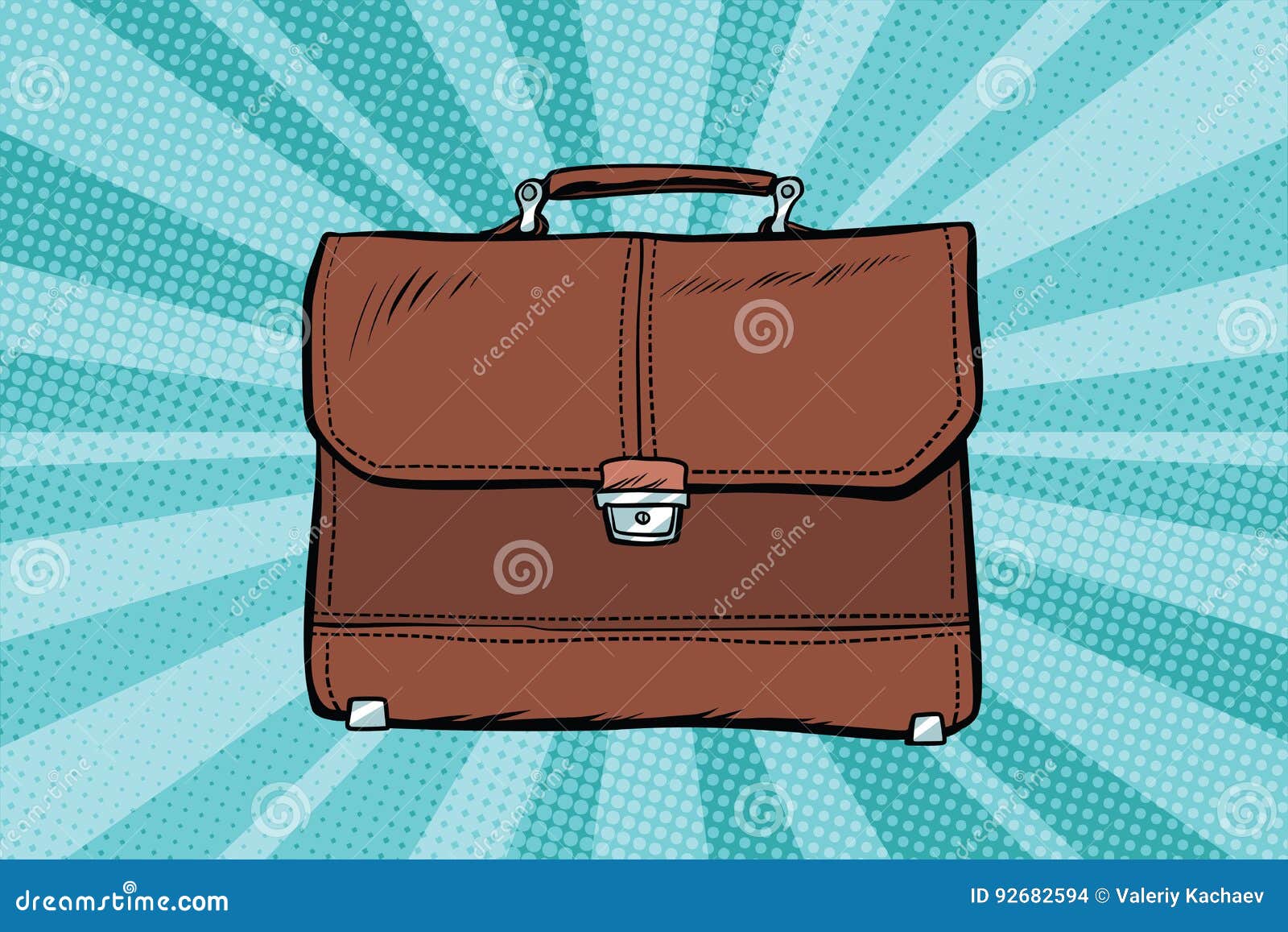Leather Briefcase Cartoon Vector | CartoonDealer.com #54092923