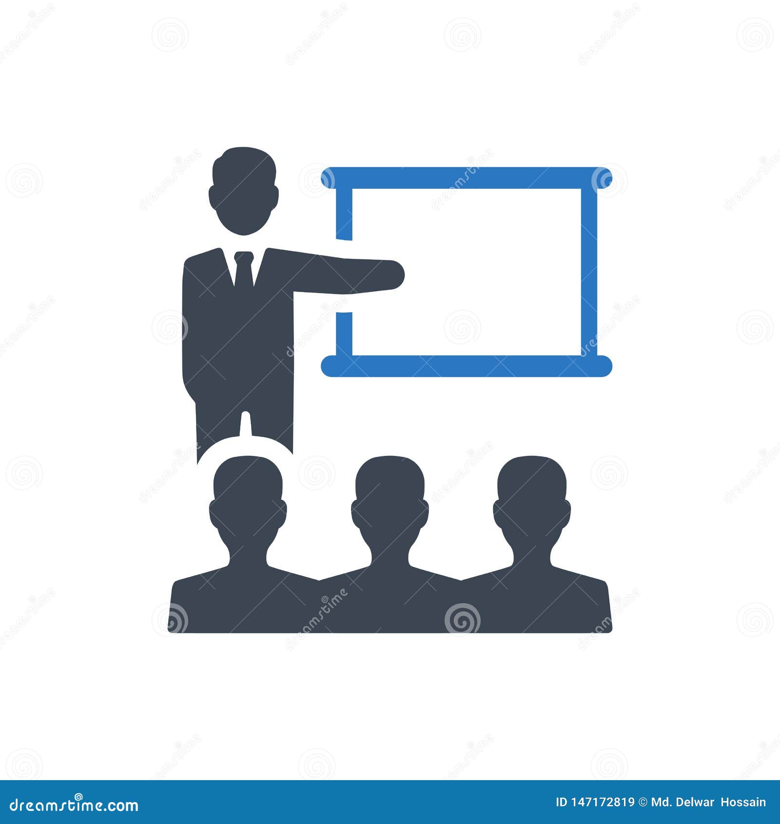 Business lecture icon stock vector. Illustration of presentation ...