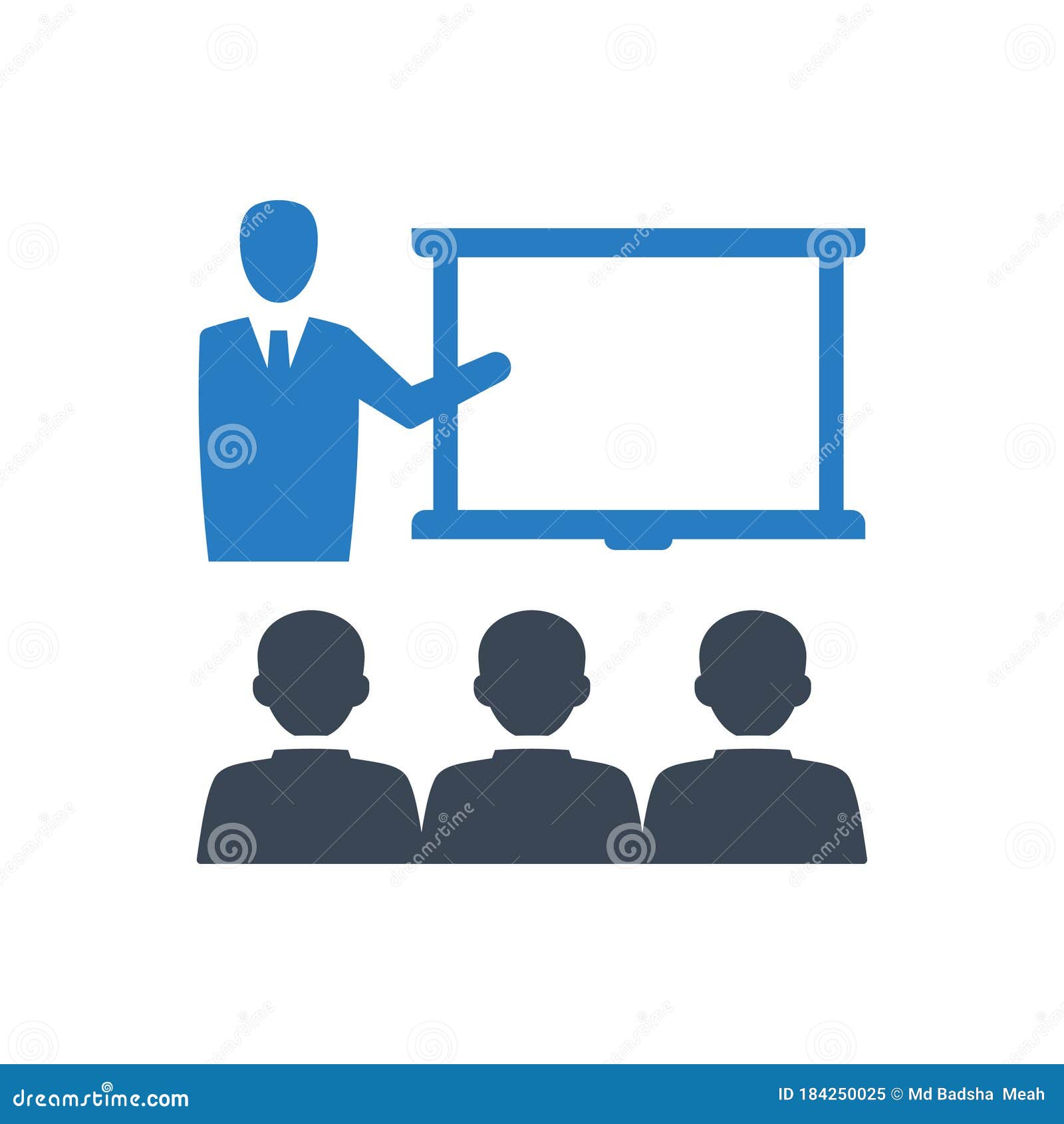 Business lecture icon stock vector. Illustration of training - 184250025