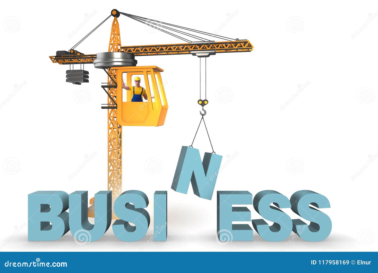 The Business Letters Lifted by Crane Stock Illustration - Illustration ...