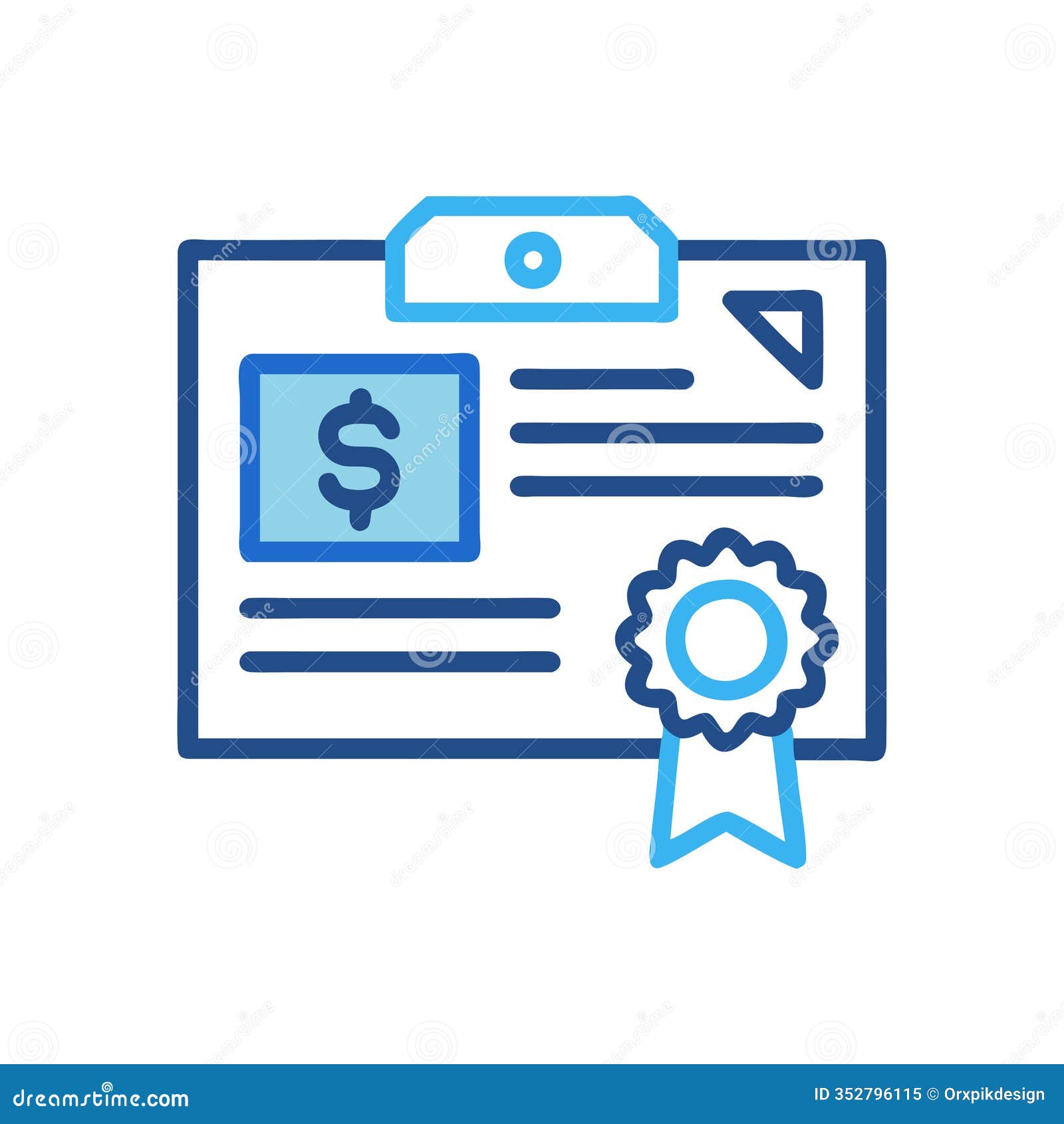 Business License Icon stock vector. Illustration of insights - 352796115
