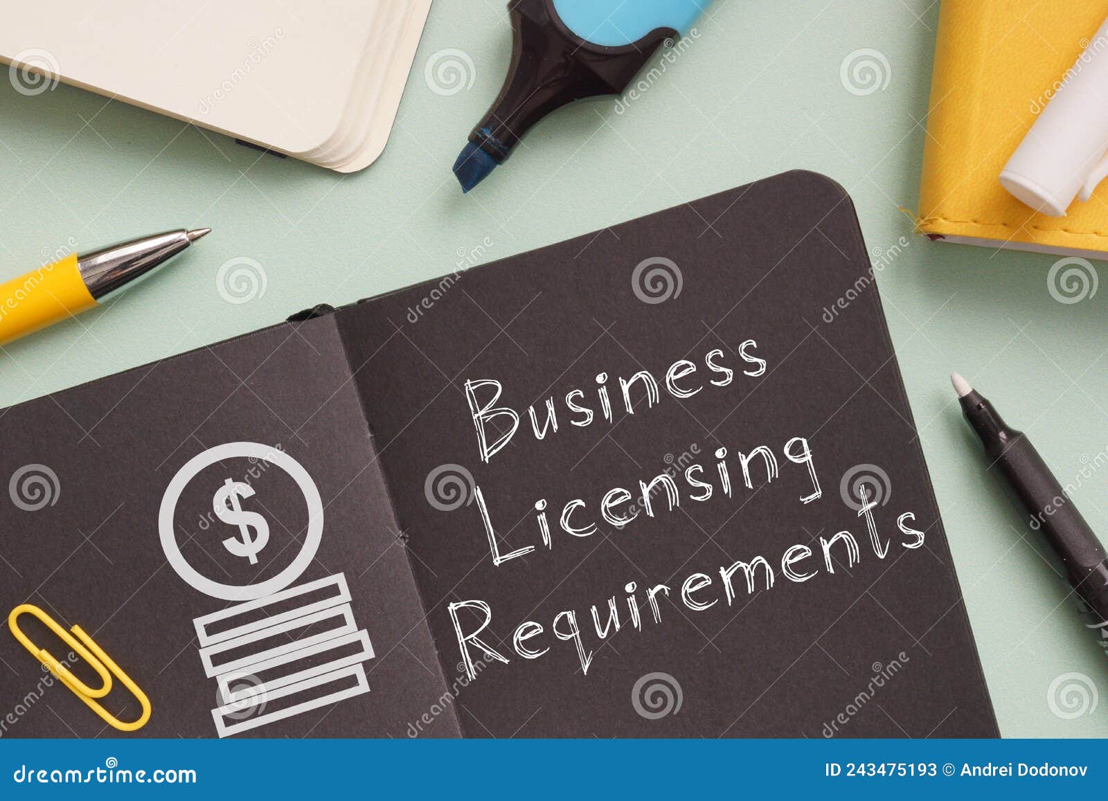 Business Licensing Requirements is Shown on the Photo Using the Text ...