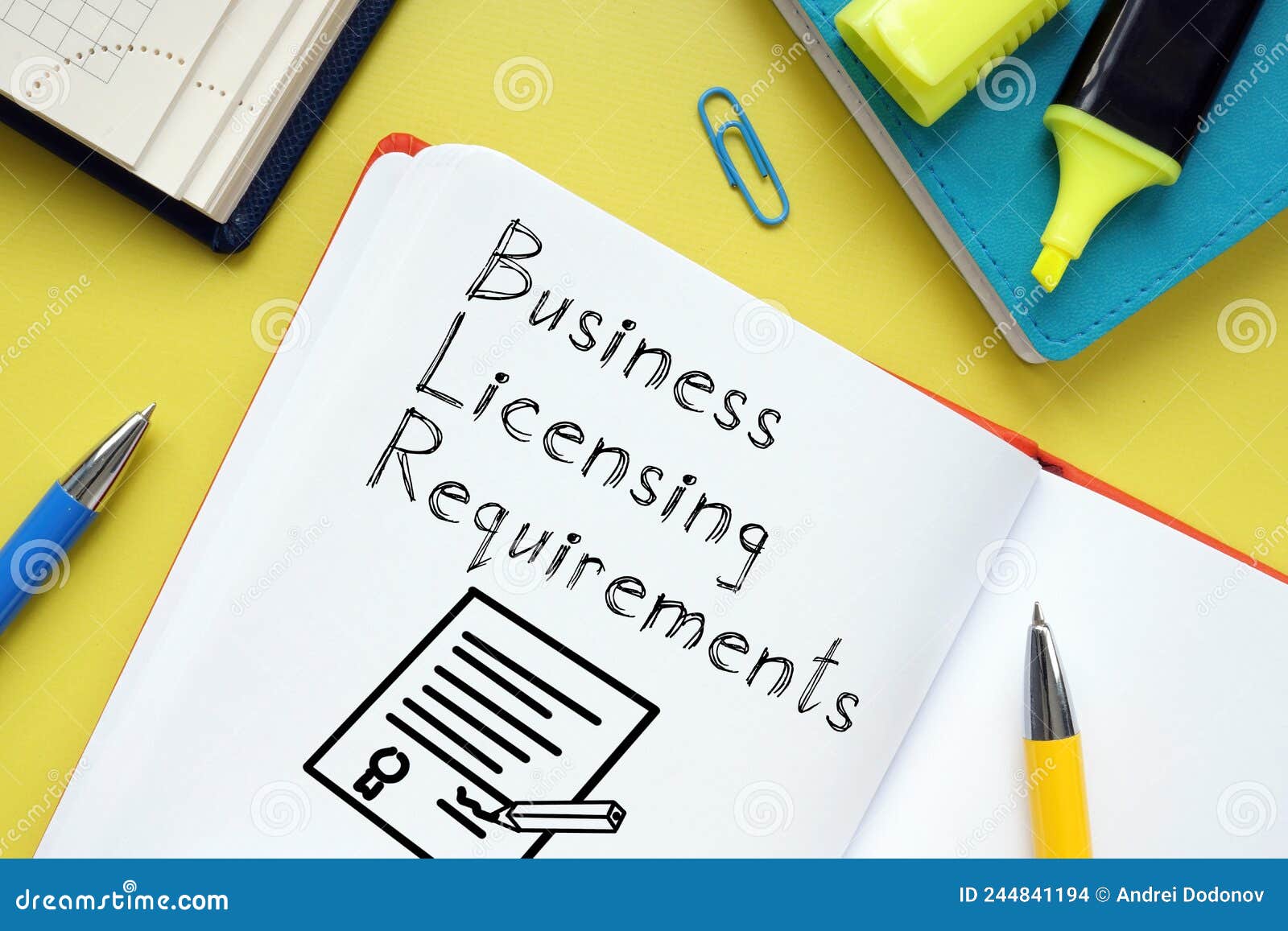 Business Licensing Requirements are Shown on the Photo Using the Text ...