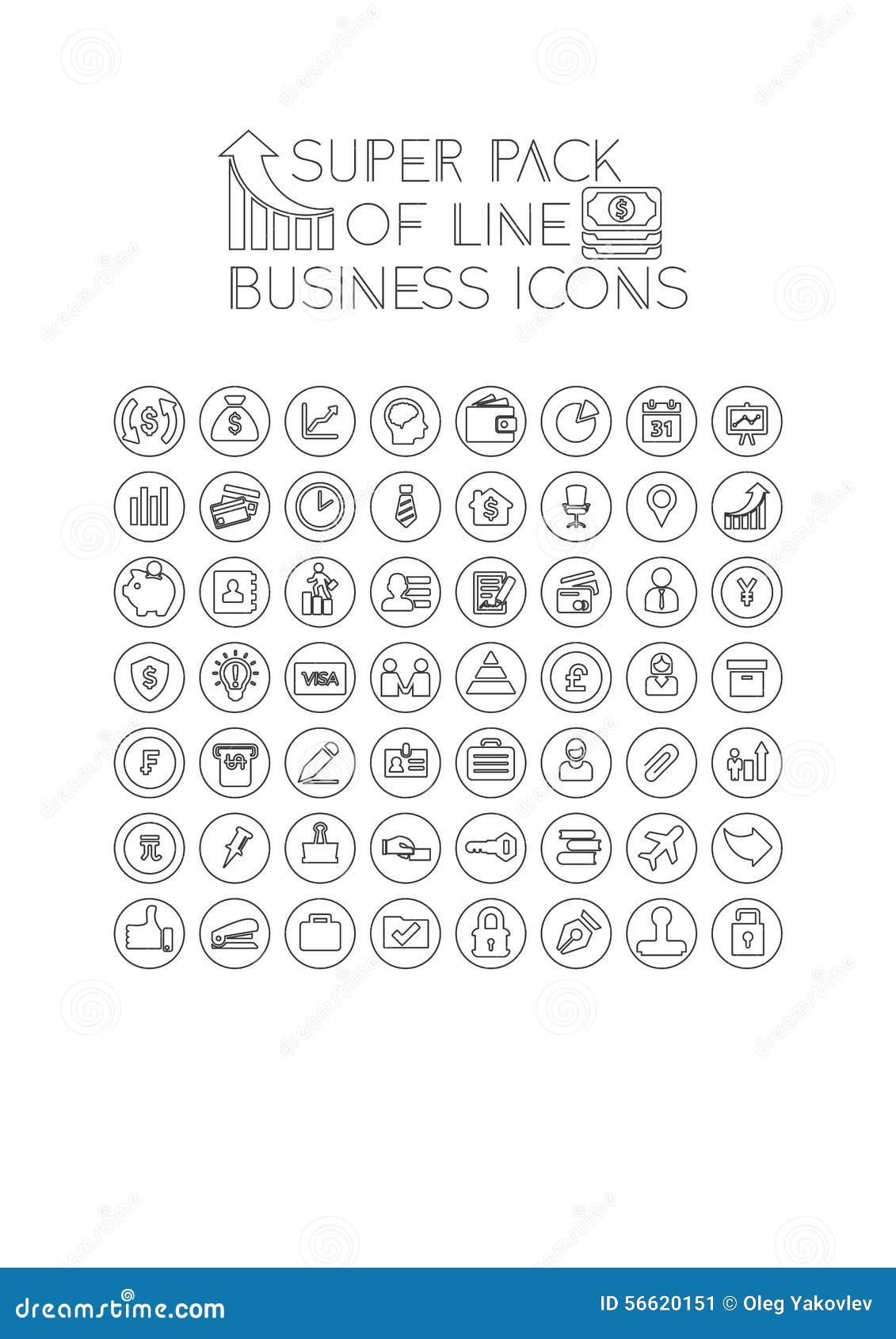 Business line icon pack stock vector. Illustration of drawing - 56620151
