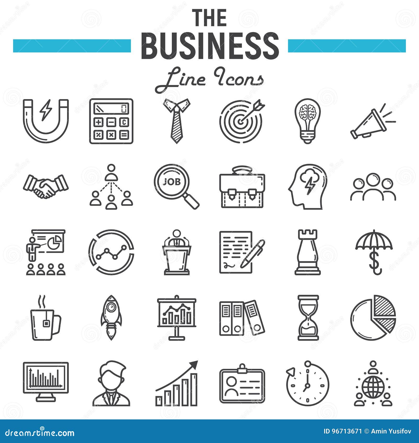 Business Line Icon Set, Finance Symbols Collection Stock Vector ... Business Line Icon Set, Finance Symbols Collection Stock Vector ...