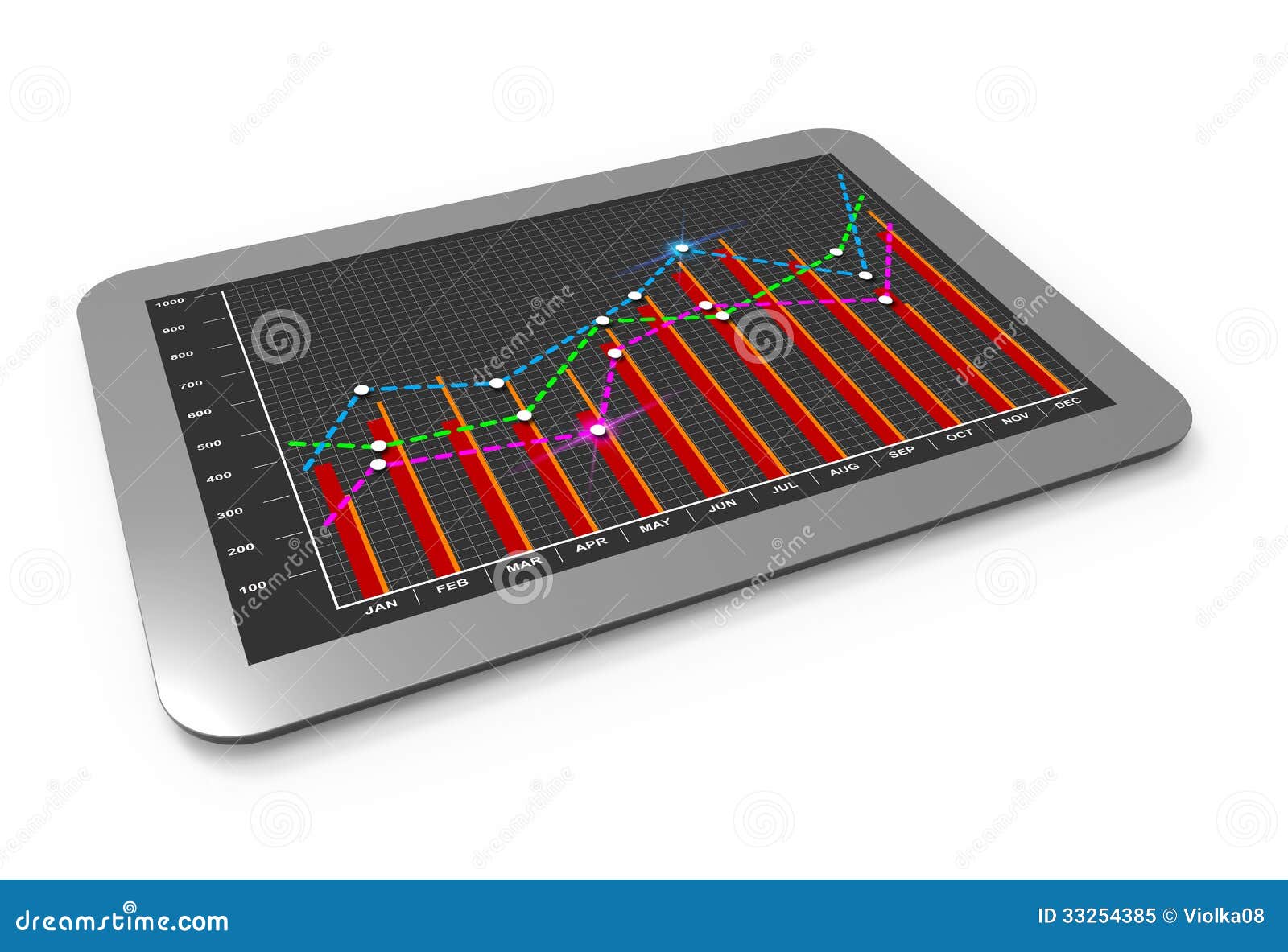 Business linear chart stock illustration. Illustration of analysis ...