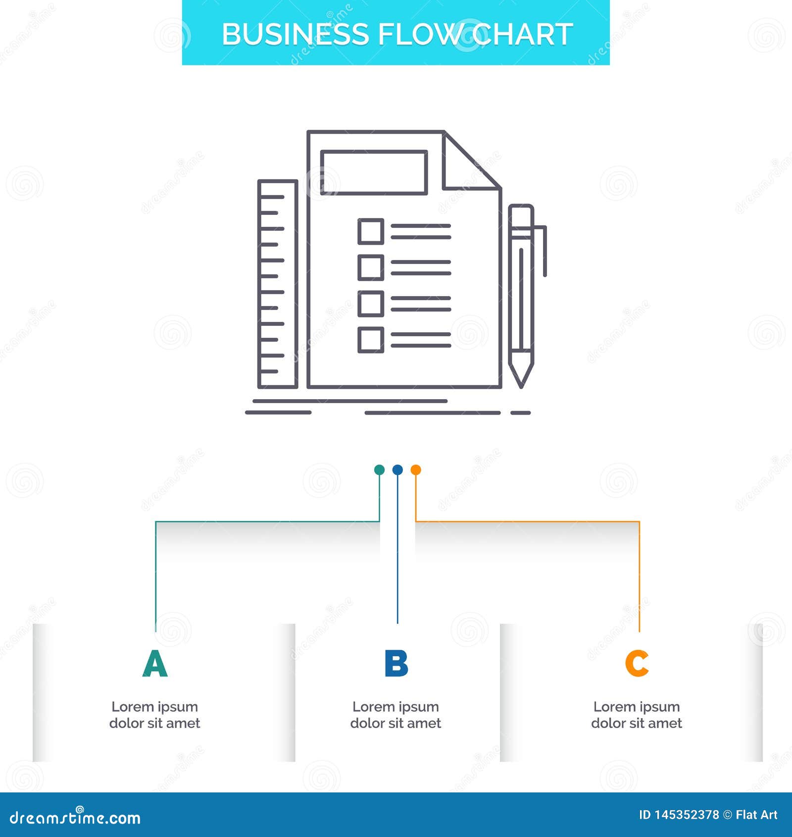 Business, List, Plan, Planning, Task Business Flow Chart Design with 3 ...