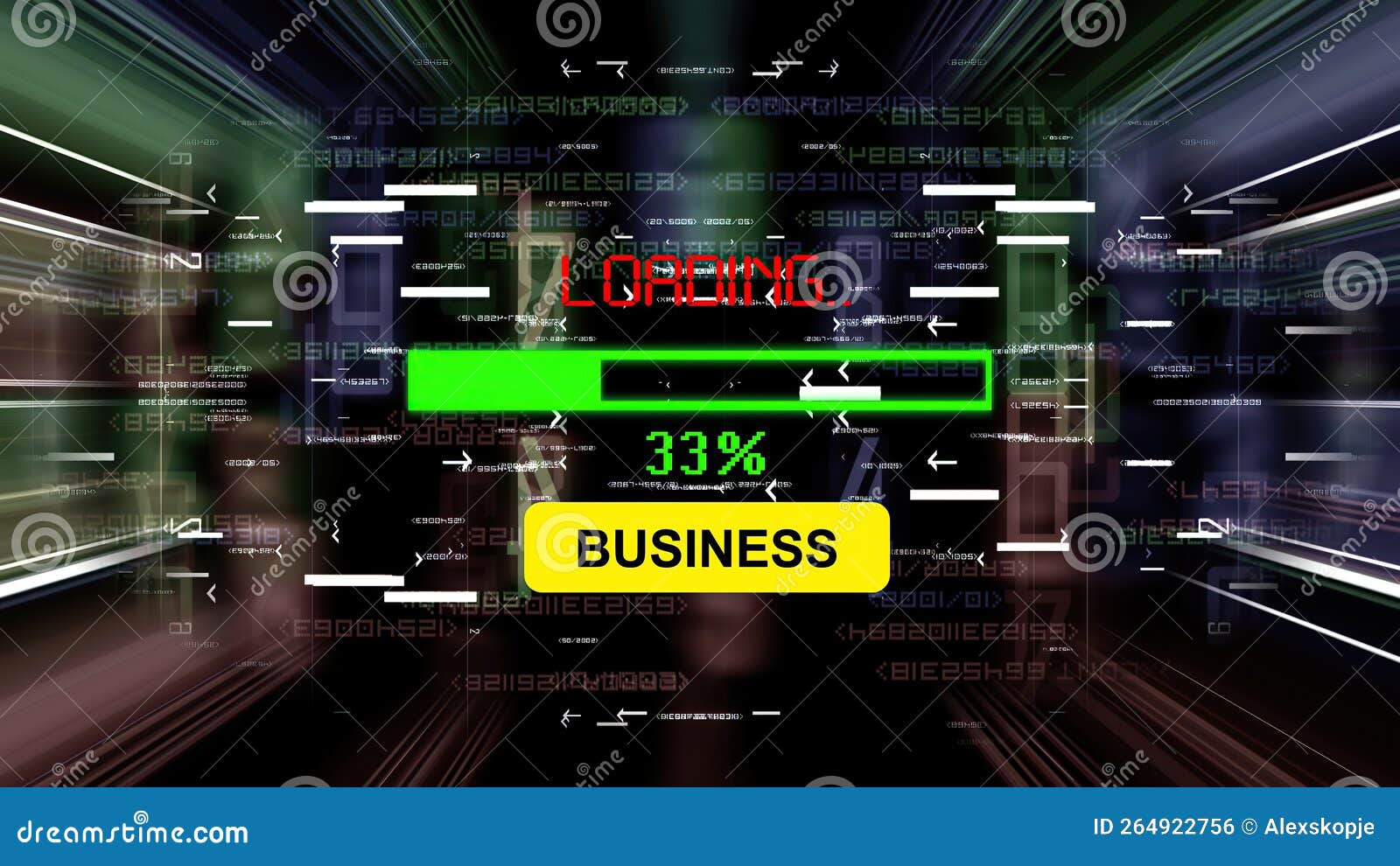 Business Loading Progress Bar on the Screen Stock Illustration ...