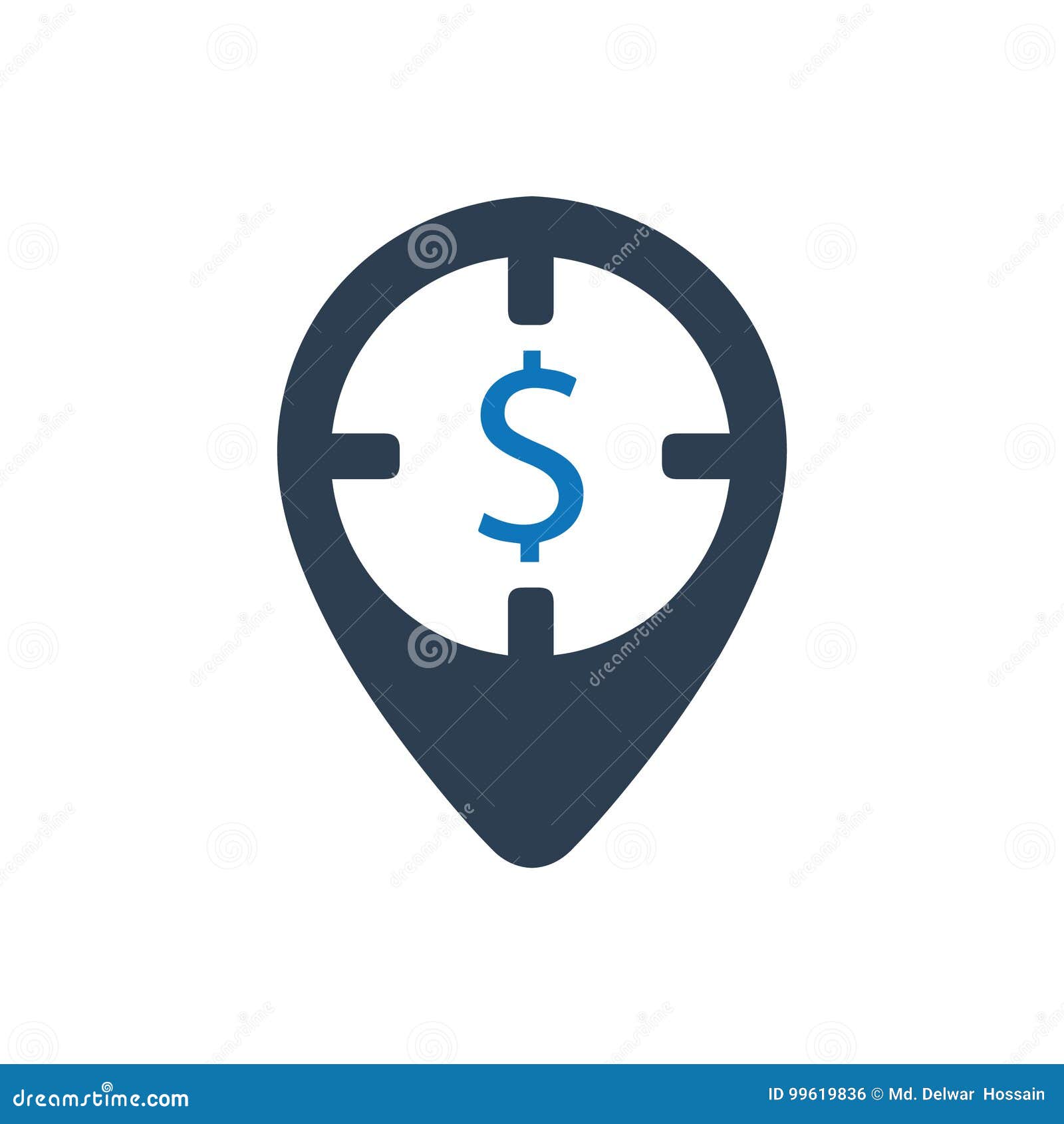 Business Location Icon stock vector. Illustration of vector - 99619836