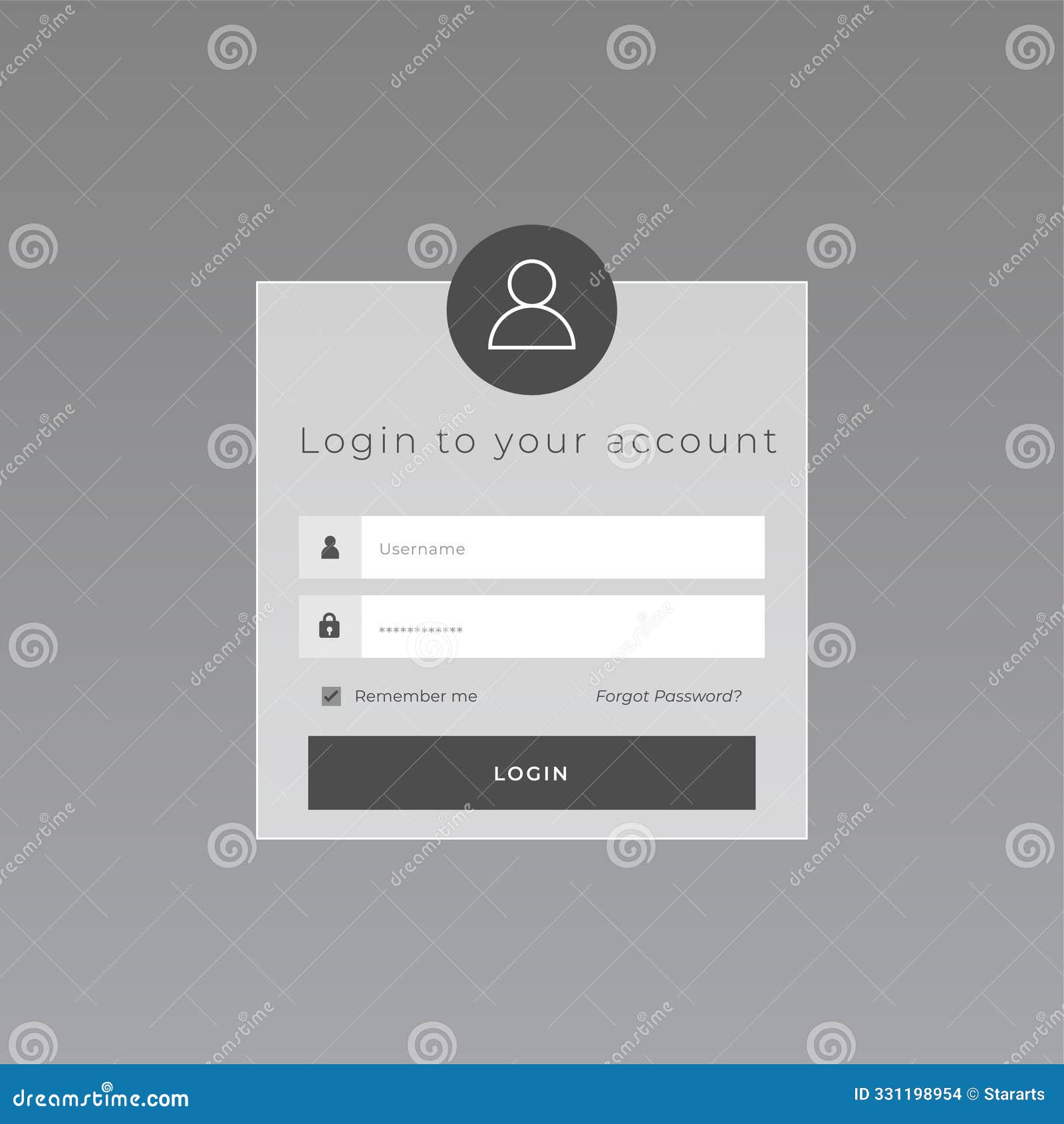 Business Login Form Template Enter Web Screen Stock Illustration ...