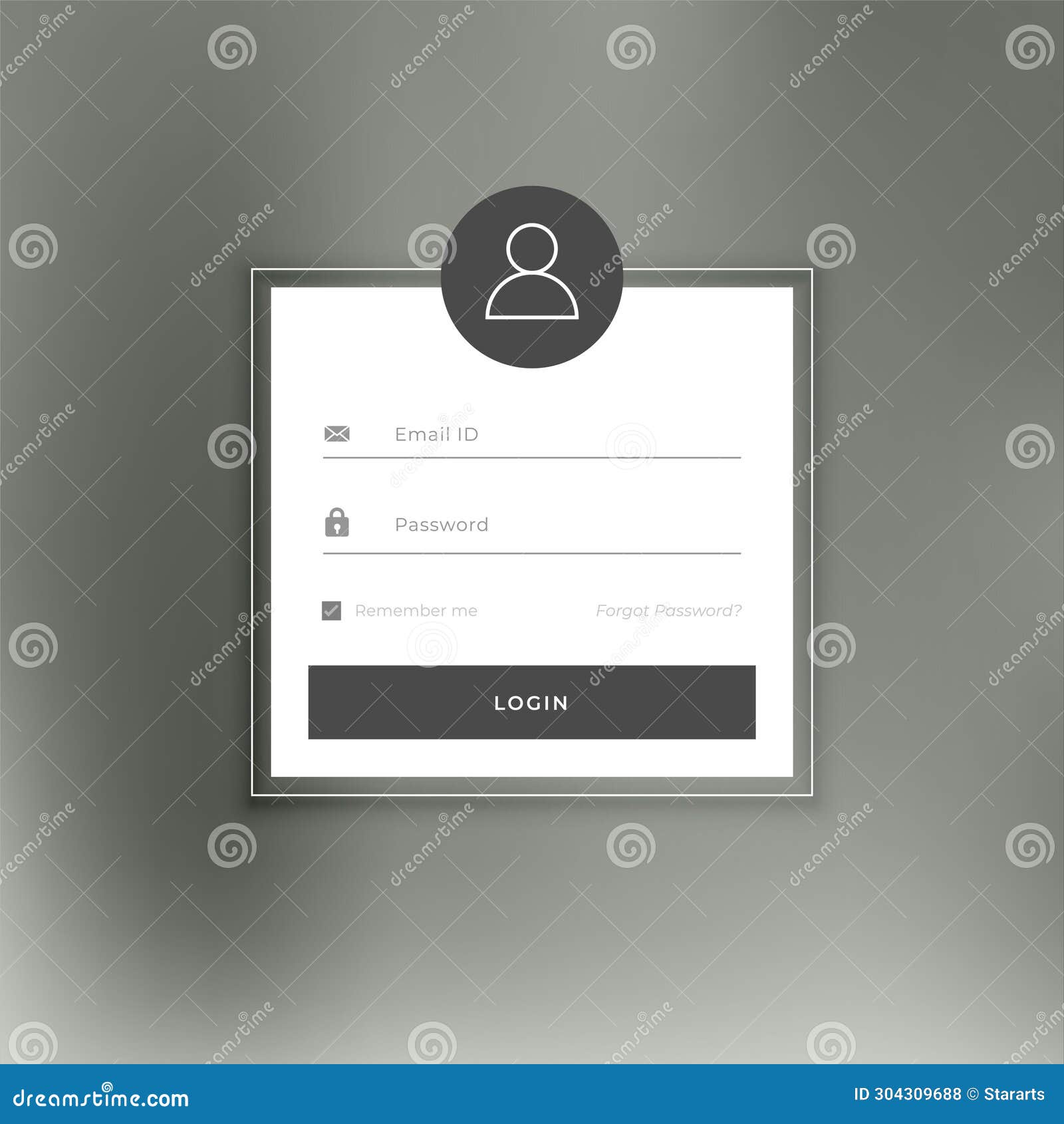 Business Login Page Screen Template for Web App Stock Illustration ...