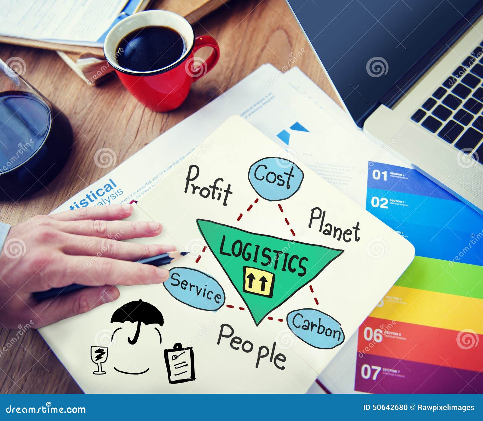 Business Logistics Courier Transportation Office Working Concept Stock ...