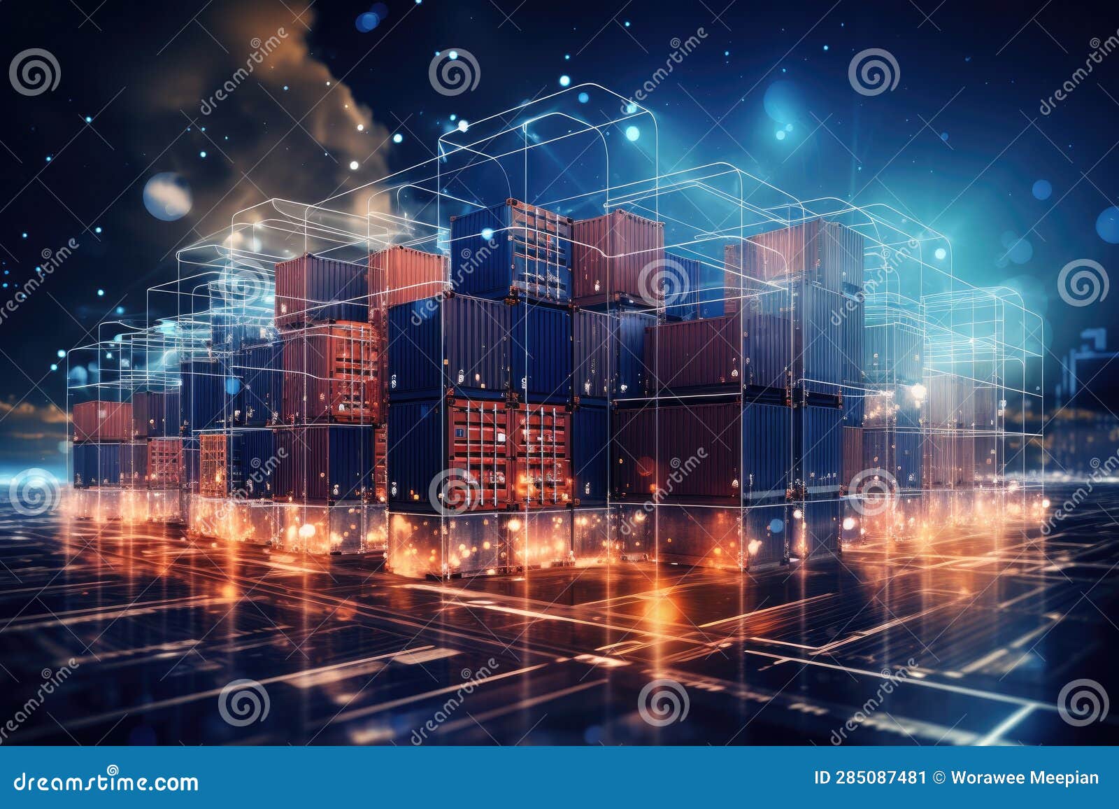 Business Logistics and Transportation Concept of a Container Cargo ...