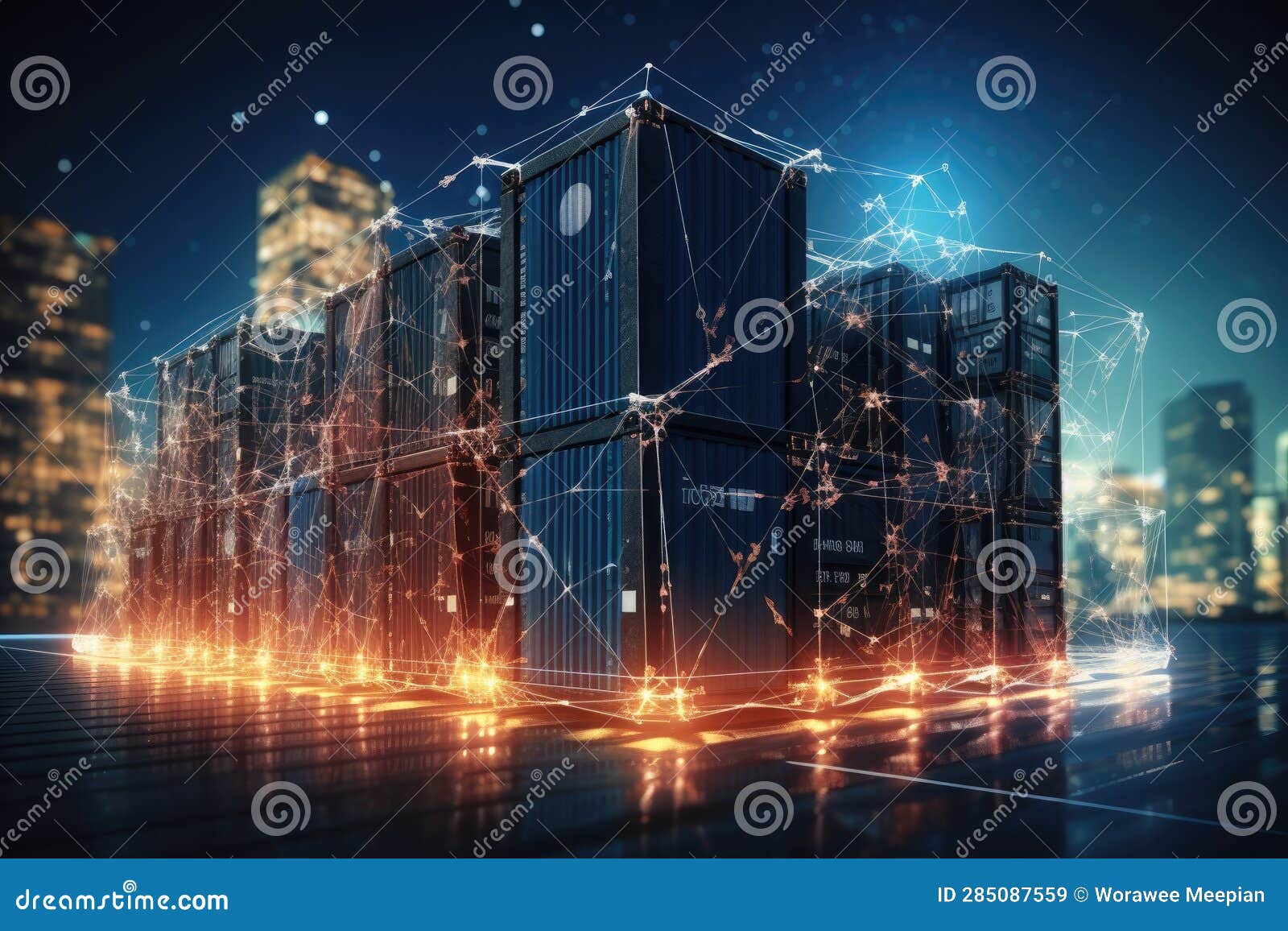 Business Logistics and Transportation Concept of a Container Cargo ...