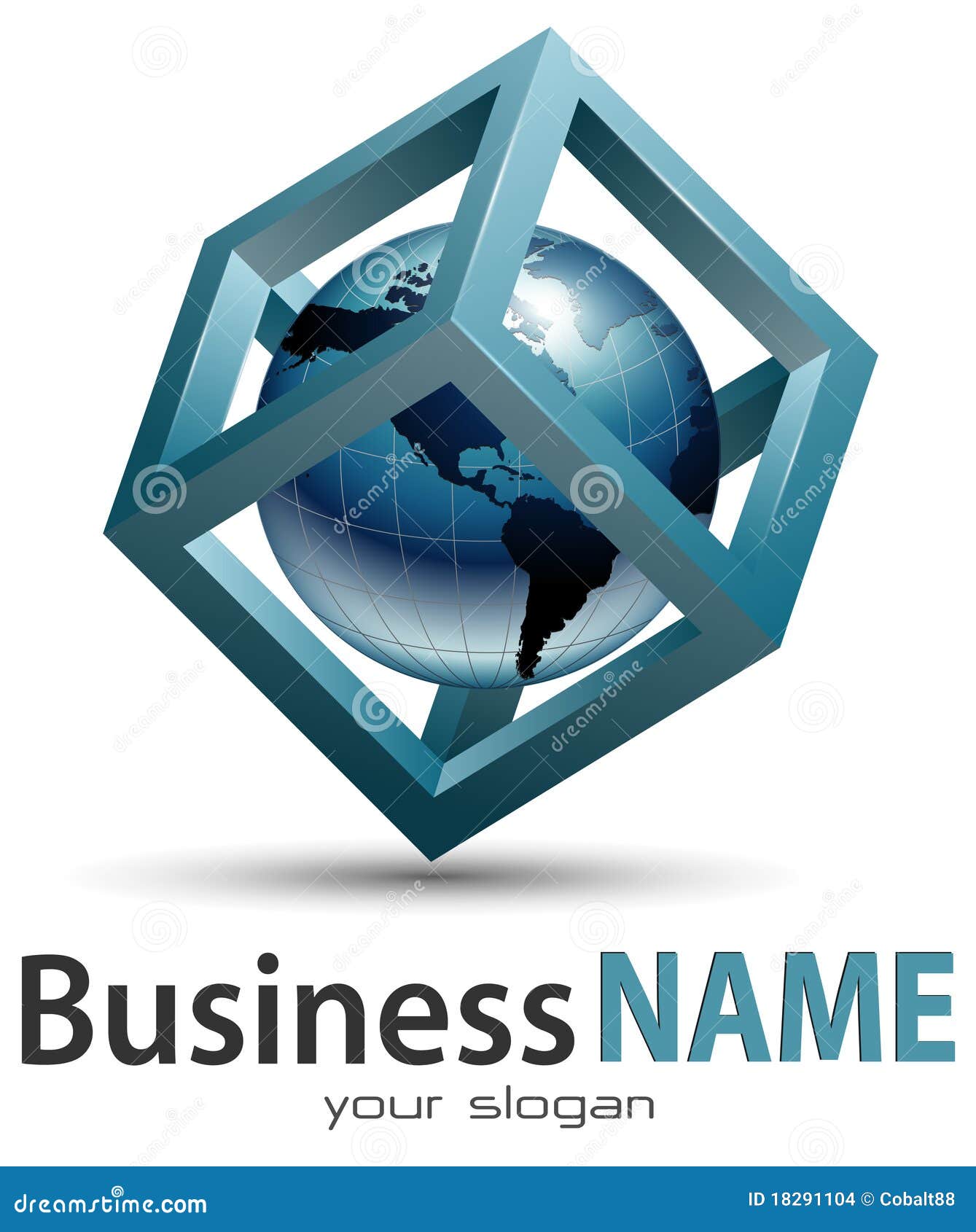 Business logo stock vector. Illustration of drawing, cube - 18291104