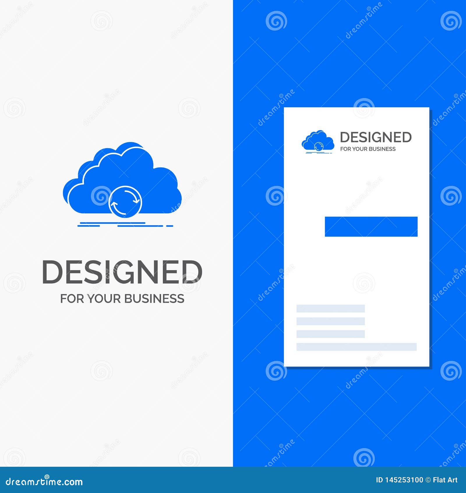 Business Logo for Cloud, Syncing, Sync, Data, Synchronization. Vertical ...