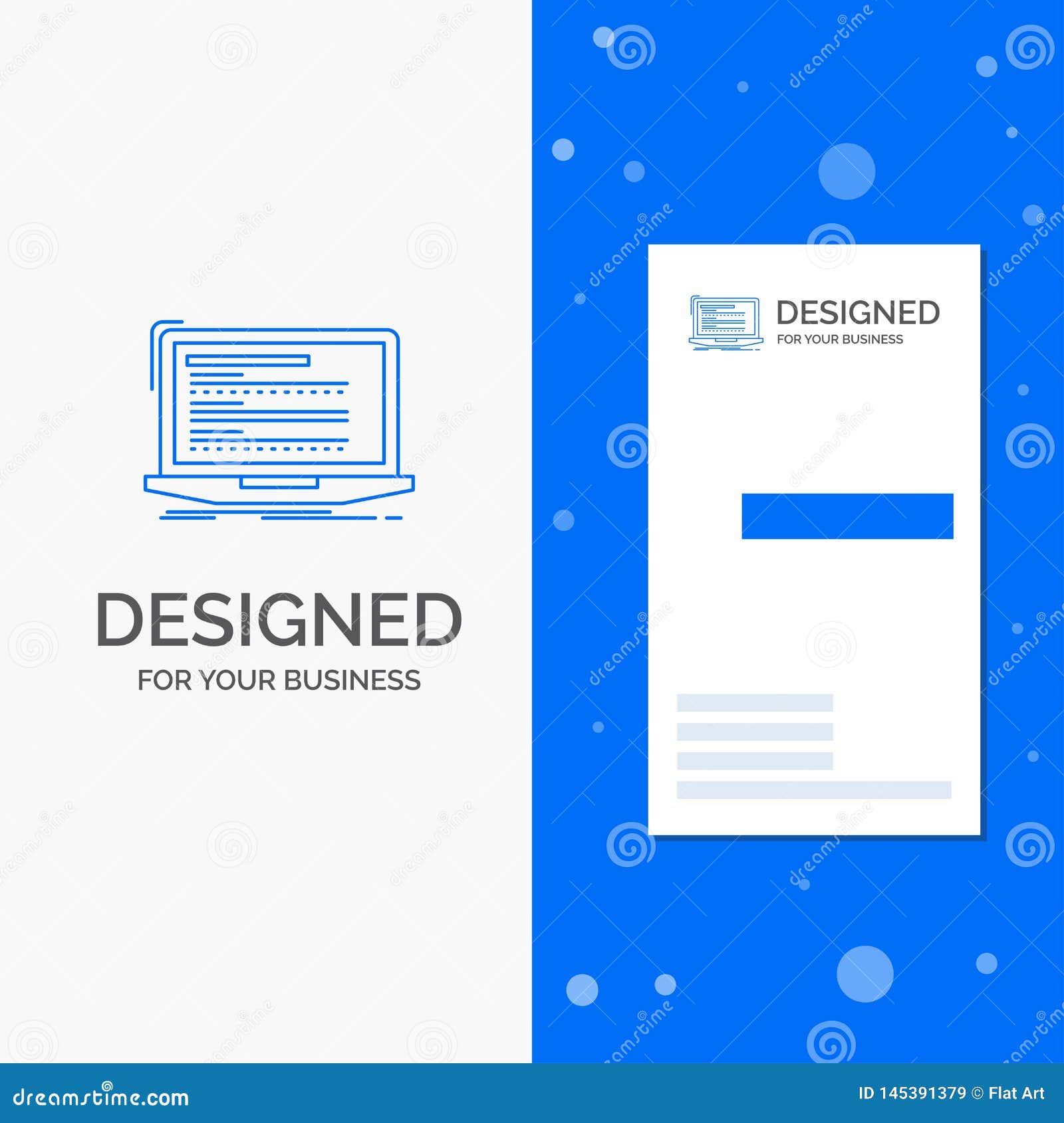 Business Logo for Code, Coding, Computer, Monoblock, Laptop. Vertical ...