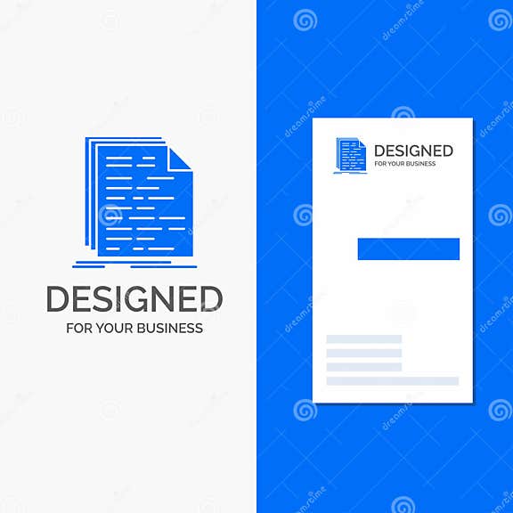 Business Logo For Code Coding Doc Programming Script Vertical Blue 5956