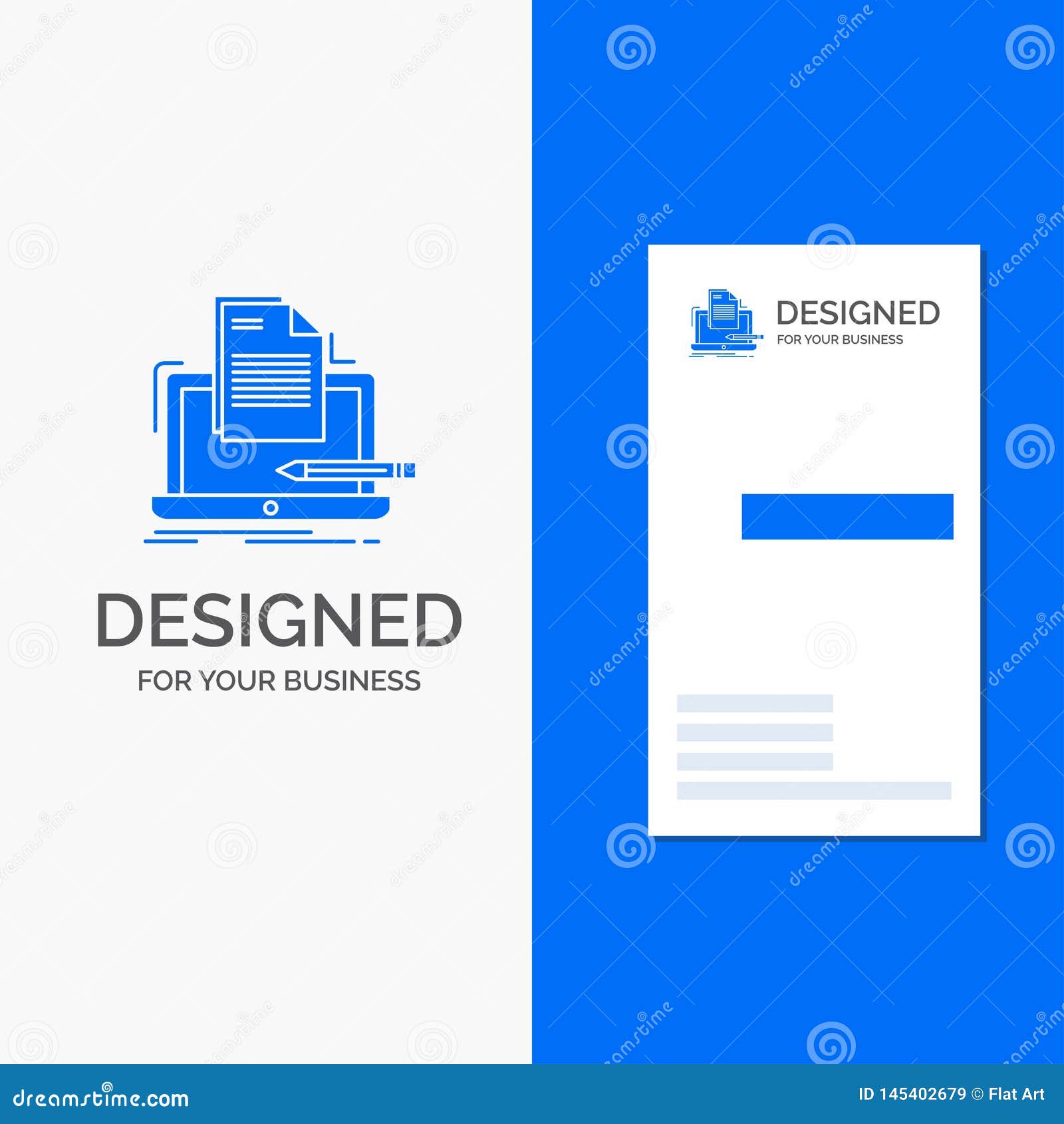 Business Logo for Coder, Coding, Computer, List, Paper. Vertical Blue ...