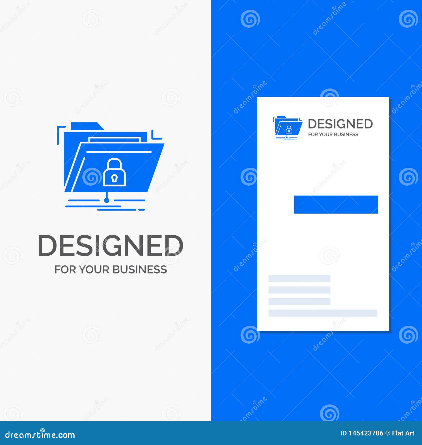 Business Logo for Encryption, Files, Folder, Network, Secure. Vertical ...