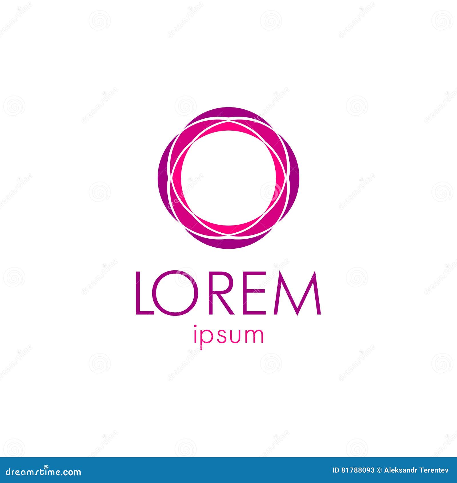 Business Logo, Pink Circle Icon. Stock Vector - Illustration of company ...