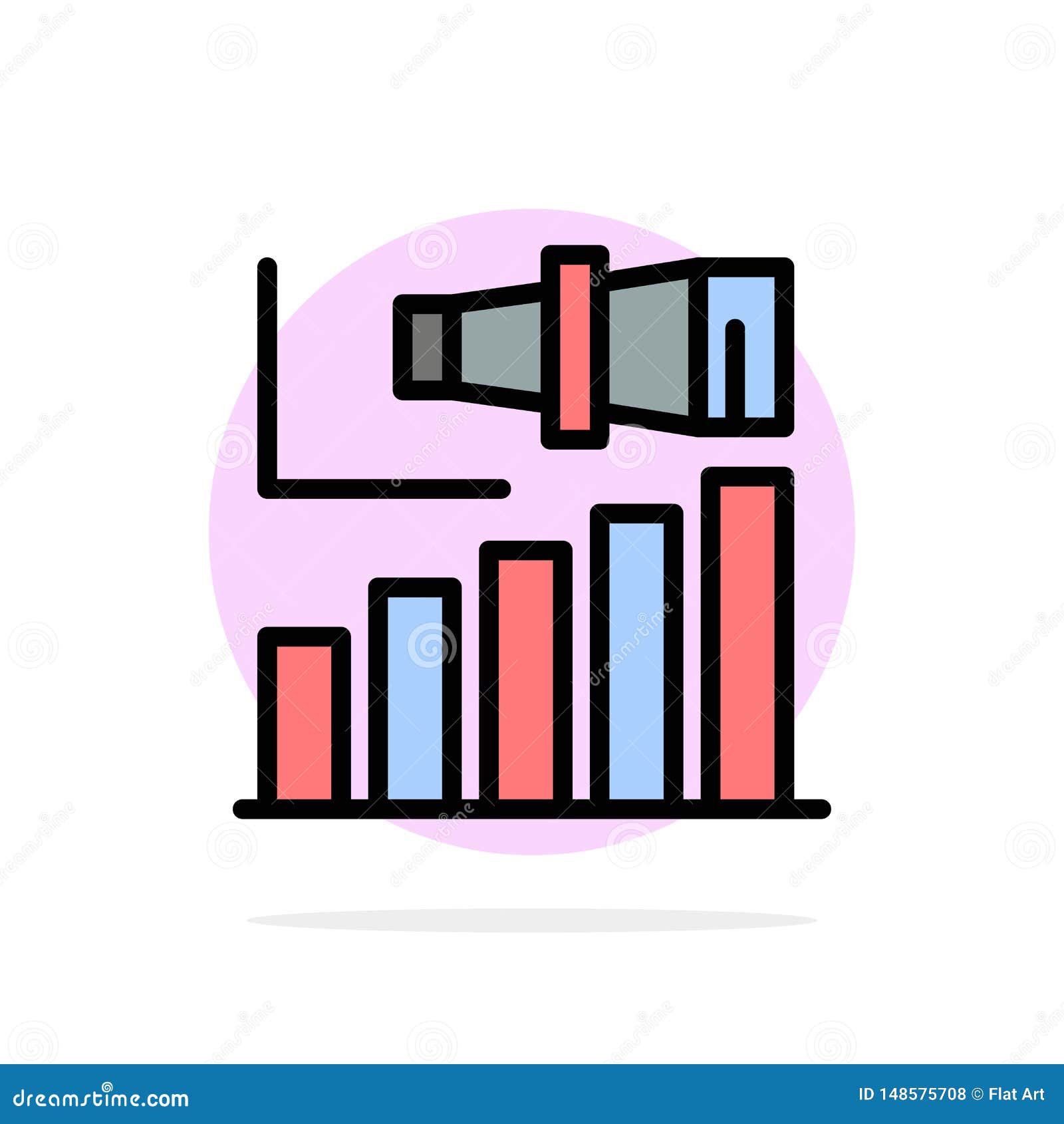 Business, Long, Modern, Term, Vision Abstract Circle Background Flat ...