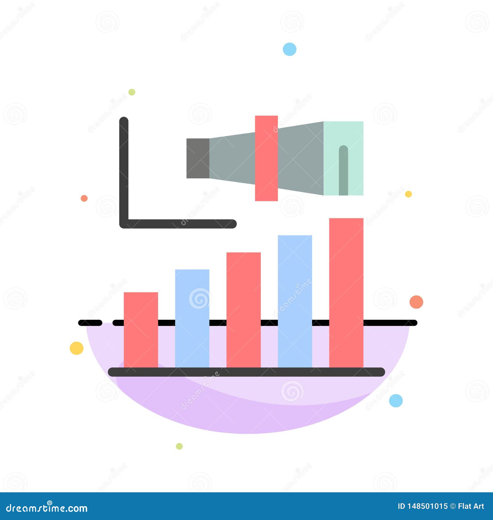 Business, Long, Modern, Term, Vision Abstract Flat Color Icon Template ...