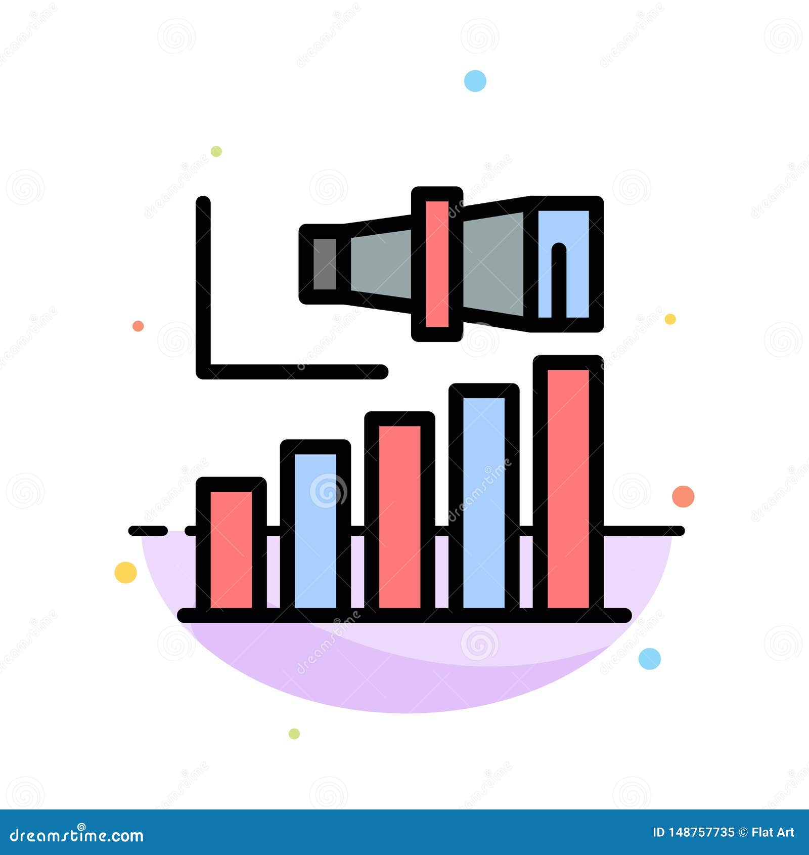 Business, Long, Modern, Term, Vision Abstract Flat Color Icon Template ...