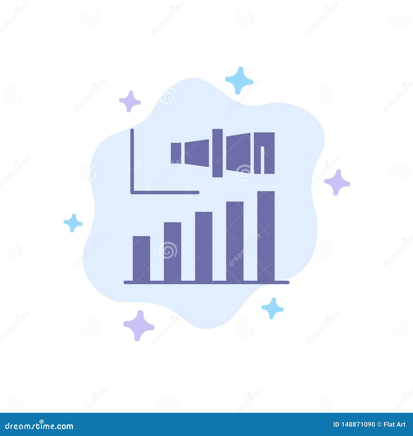 Business, Long, Modern, Term, Vision Blue Icon on Abstract Cloud ...