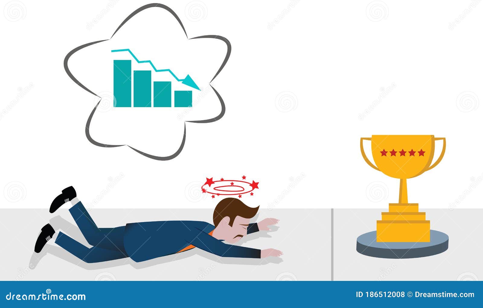 Business Losses Makes Your Goals Harder To Achieve Stock Vector ...