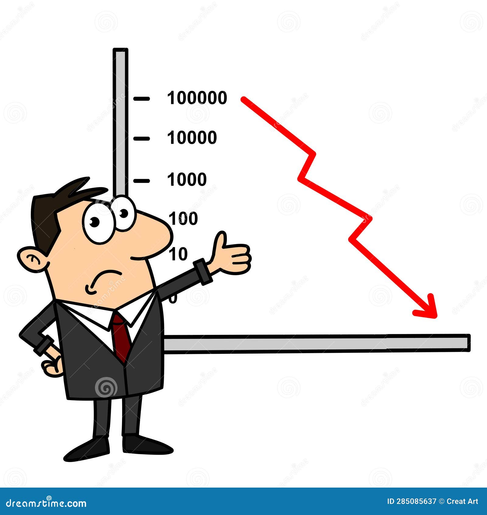 Business Loss Cartoon Illustration Vector | CartoonDealer.com #285085637