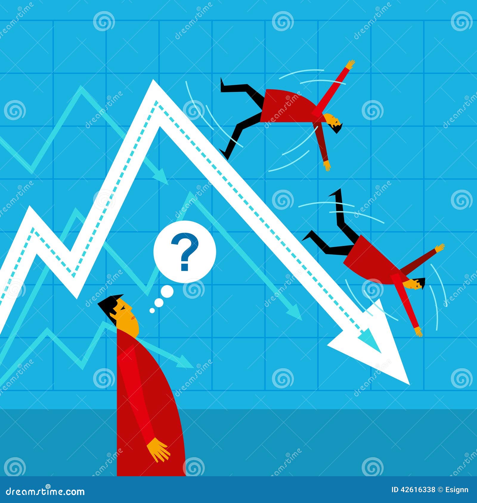 Business Loss Cartoon Illustration Vector | CartoonDealer.com #285085637