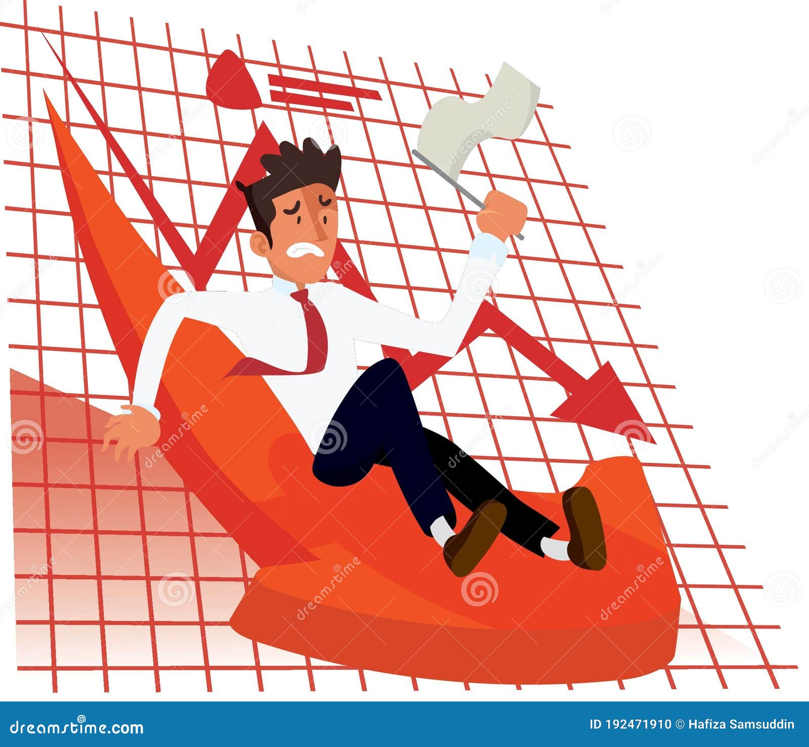 Business Loss Concept. Vector Illustration Decorative Design Stock ...