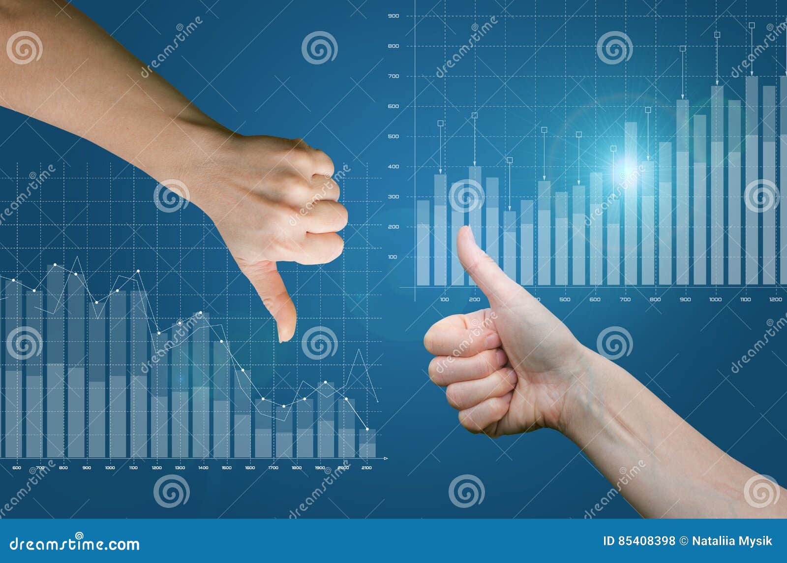 In Business the Loss of the Profit Concept. Stock Photo - Image of hand ...