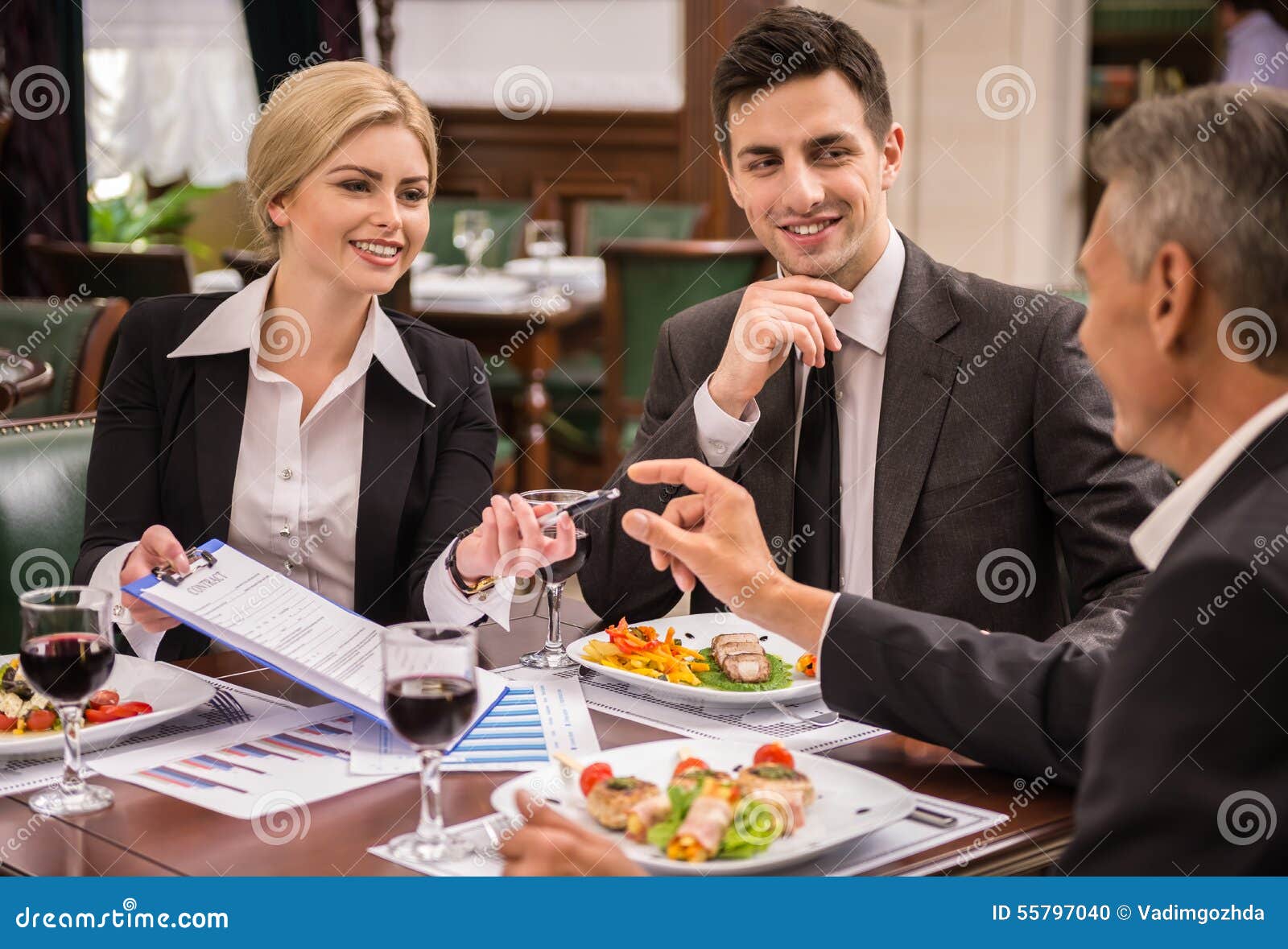 Business lunch stock photo. Image of corporate, appetizer - 55797040