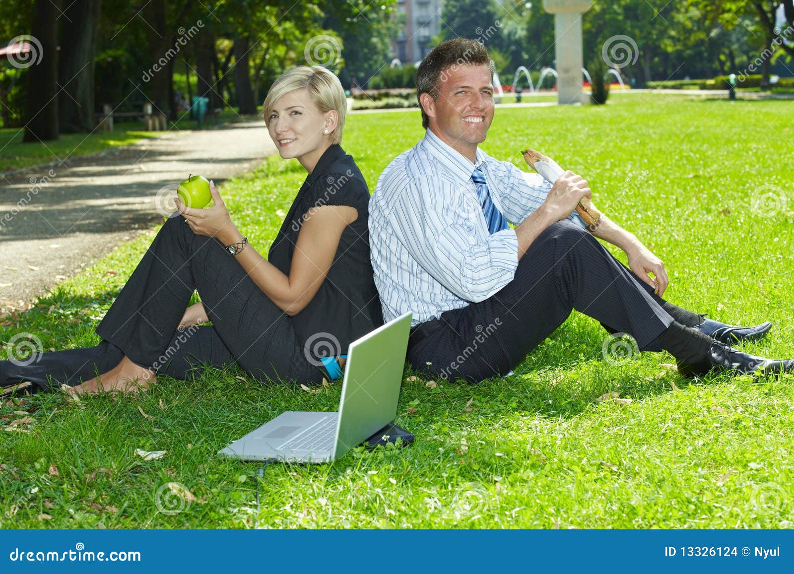 Business lunch outdoor stock photo. Image of casual, beautiful - 13326124