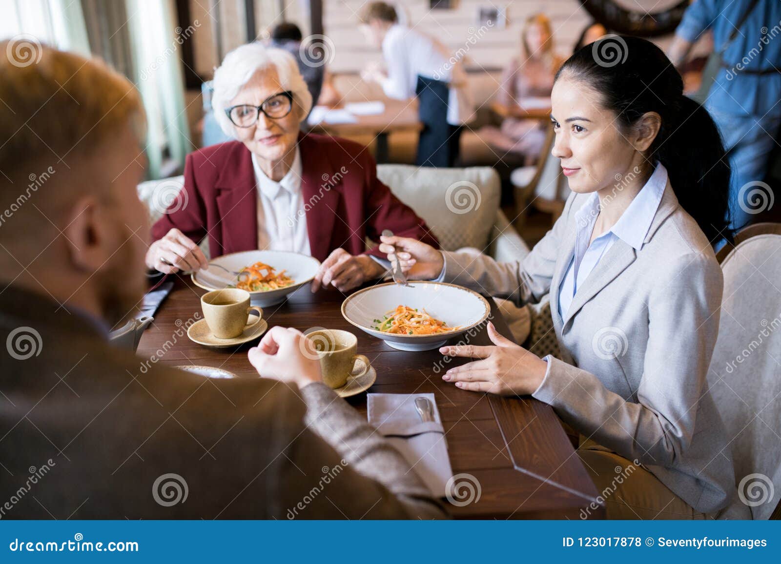 Business Lunch at the Restaurant Stock Photo - Image of businesswoman ...