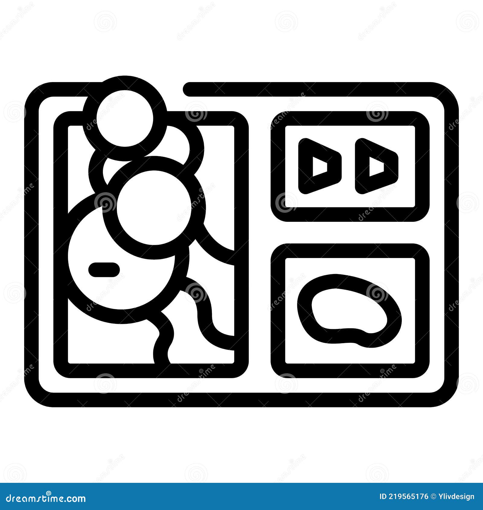 Business Lunch Tray Icon, Outline Style Stock Vector - Illustration of ...