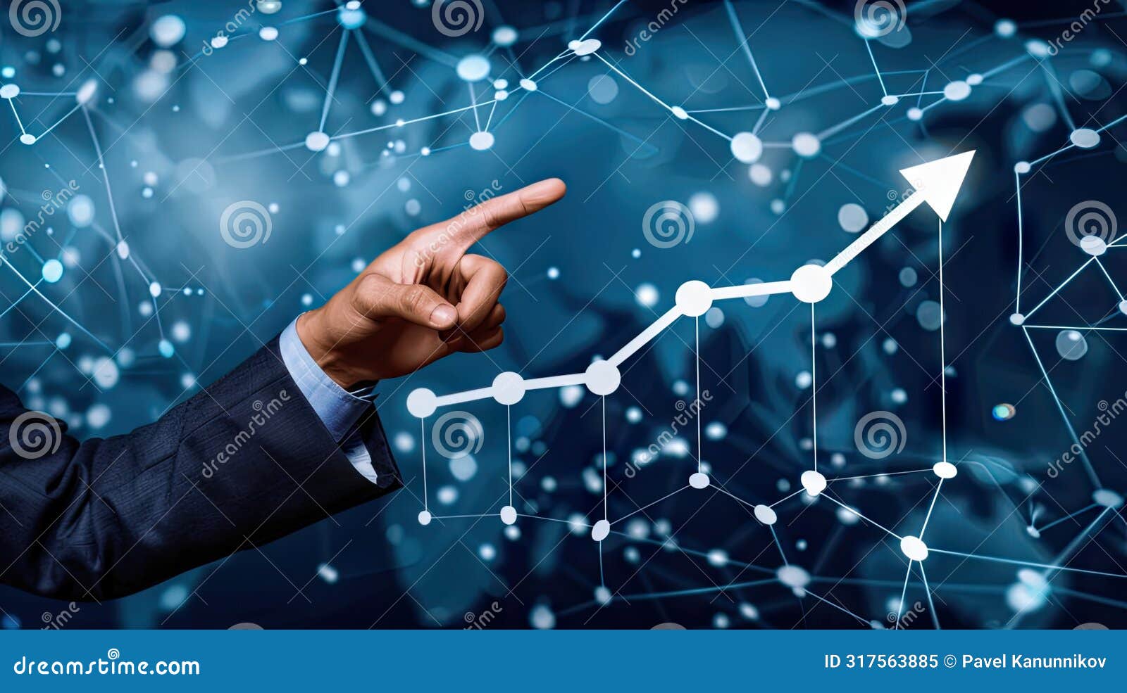 The Business Maestro: Man in Suit Deciphering Line Graph Stock Image ...