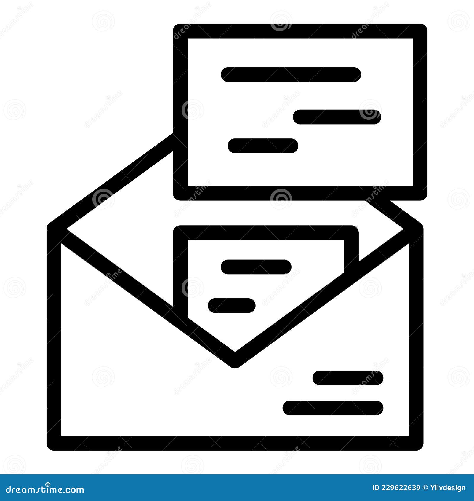 Business Mail Icon Outline Vector. Email Message Stock Vector ...