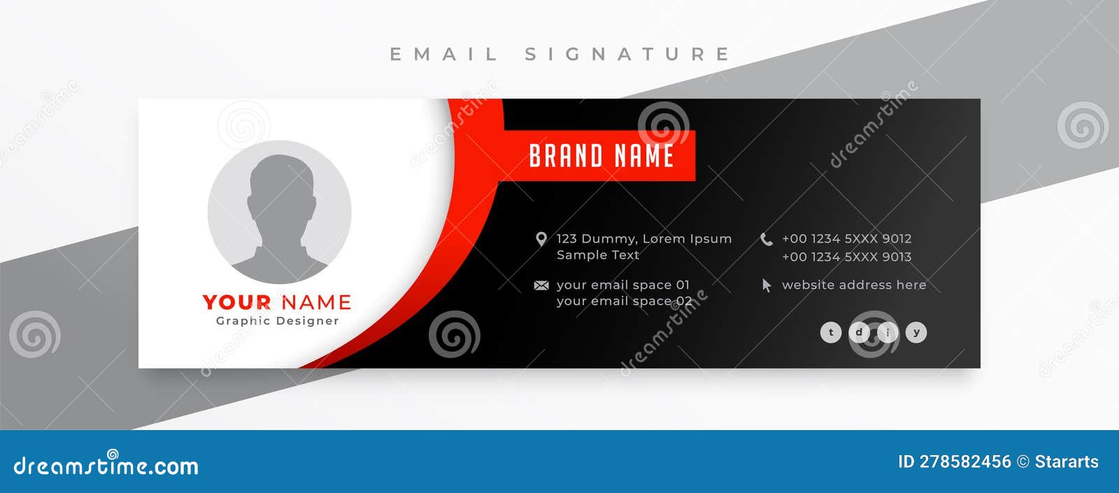Mail Signature. Vector Design Template Of Web Forms Emailing ...