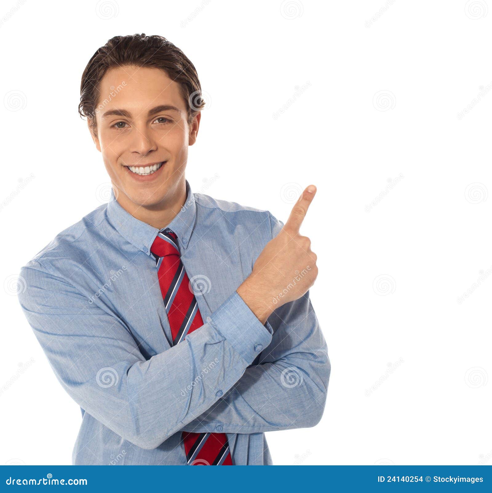Business Male Pointing Upwards Stock Photo - Image of formal, male ...