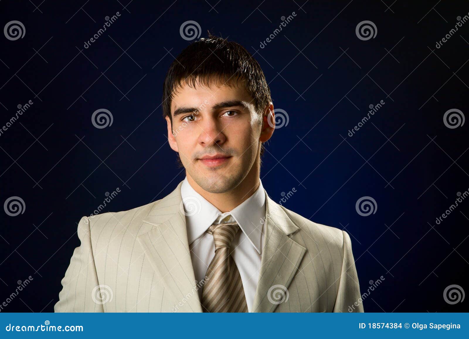 Business man stock photo. Image of pensive, short, suit - 18574384
