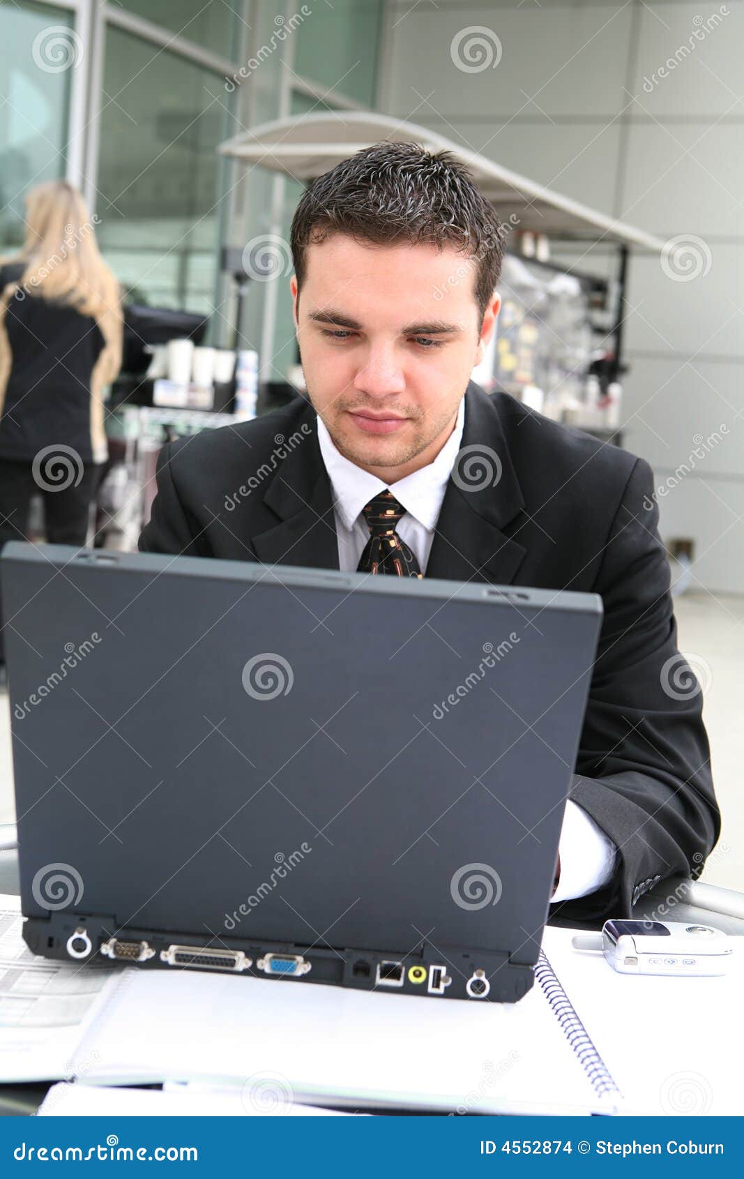 Business Man stock photo. Image of businessman, laptop - 4552874