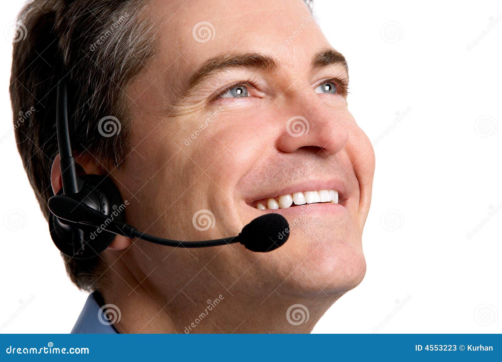 Business man stock image. Image of call, headphones, support - 4553223
