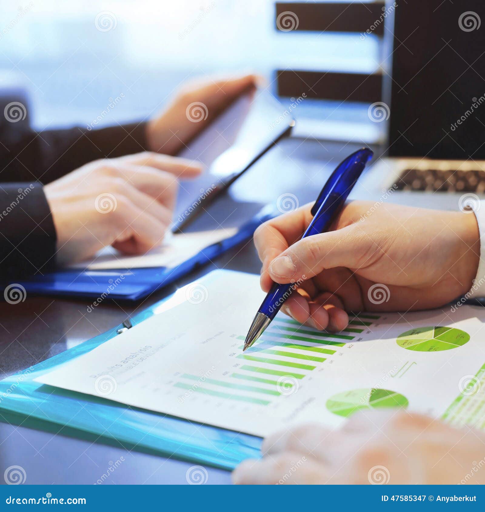 Business Man Analyzes Infographic Stock Image - Image of graphics, info ...