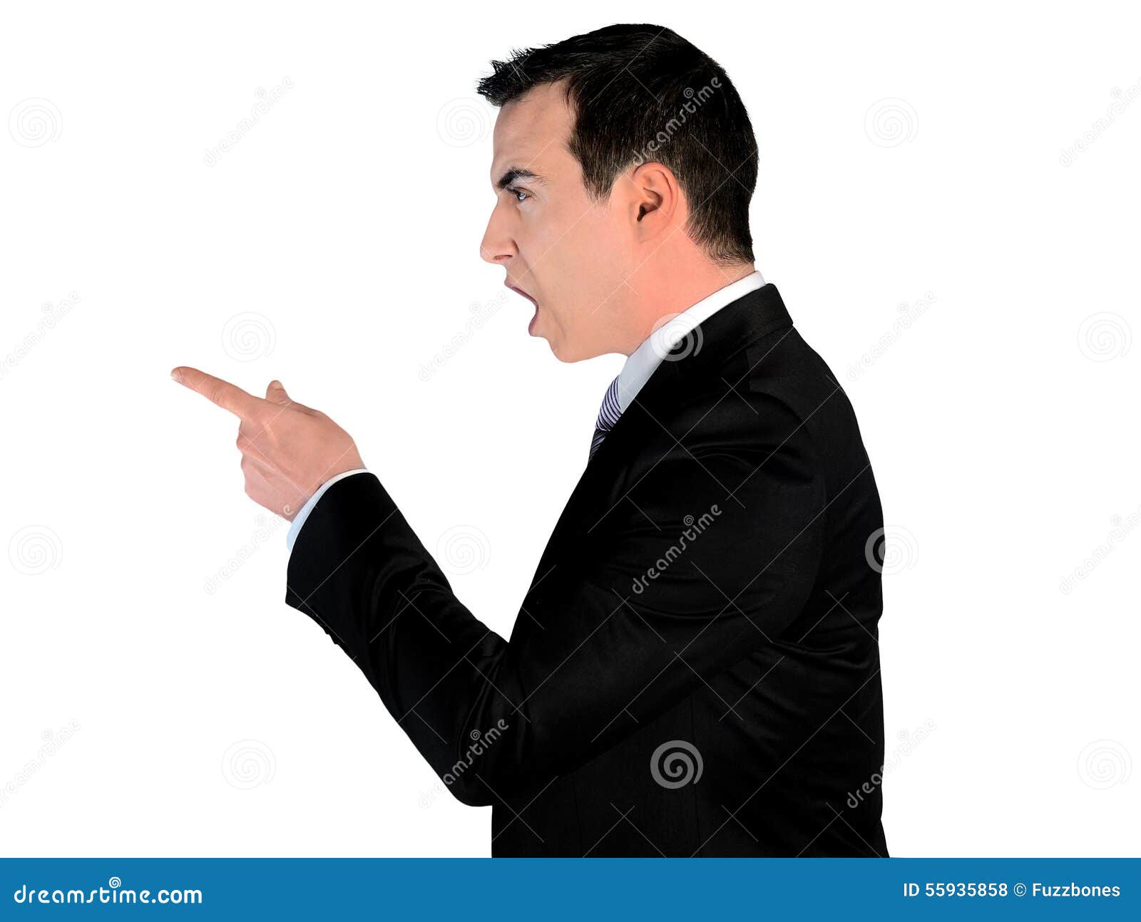 Business Man Angry Pointing Stock Photo - Image of corporate, closeup ...