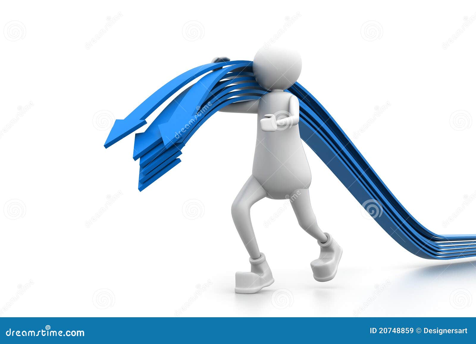 Business man and arrows stock illustration. Illustration of people ...