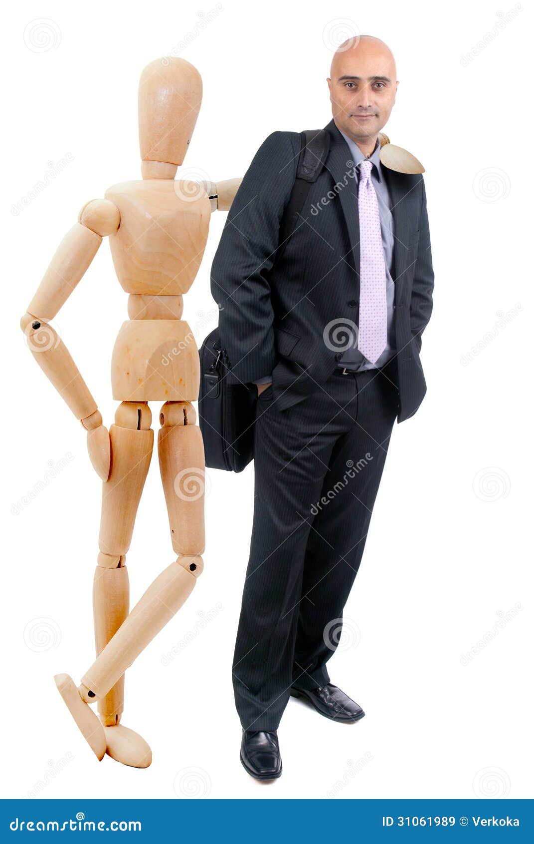 Business Man and Articulated Doll Stock Image - Image of dream, fall ...